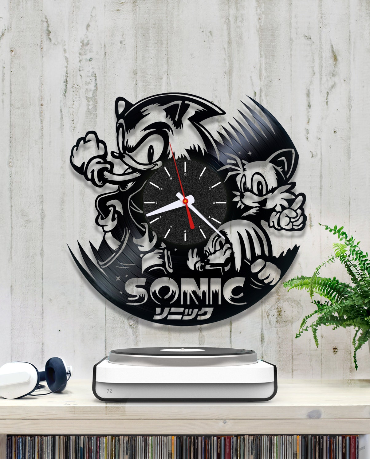 Sonic Vinyl Clock/Wall clock/Record clock V176 Sonic the | Etsy