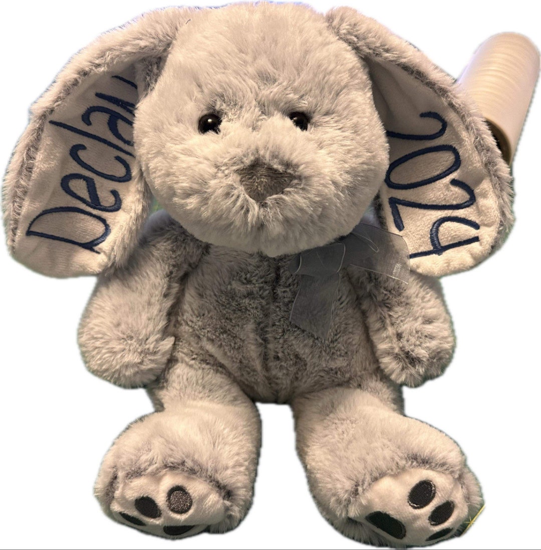 Personalized Stuffed Embroidered Easter Bunny, Personalized Stuffed ...