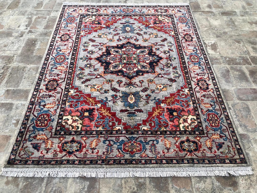 40% OFF 5x7 Ft Gorgeous Afghan Handmade Hazara Oushak Rug Tribal ...