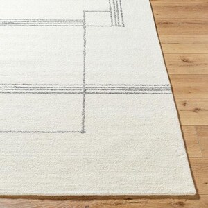 Minimalist Hand-tufted Wool Rug 8x10 Ft Clean Line Pattern Living Room ...