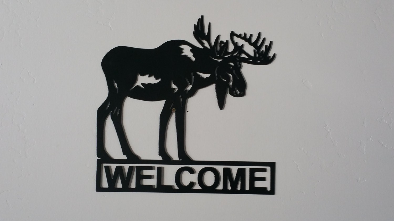Moose moose welcome sign moose gifts moose metal art sign | Etsy