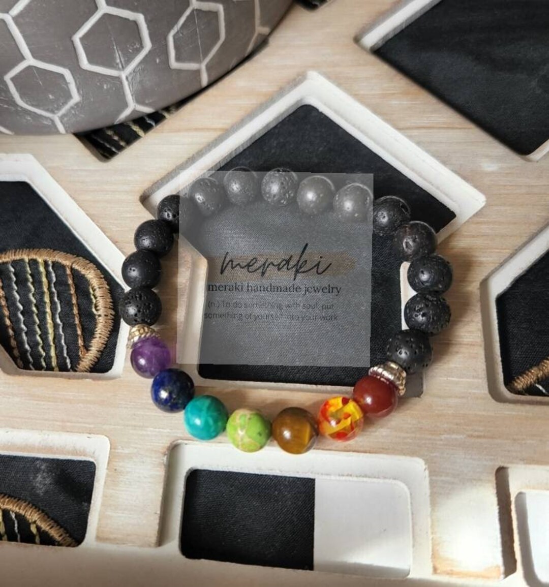 7 Chakra Bracelet, These Stones Combine Together to Capture Several ...
