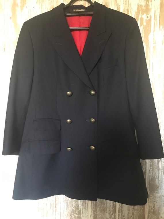 Vintage Daks Simpson Navy Double Breasted Jacket - Etsy