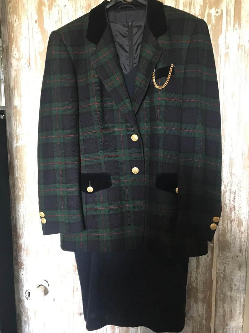 Vintage Basler Green Tartan Wool Jacket, Blazer - Etsy