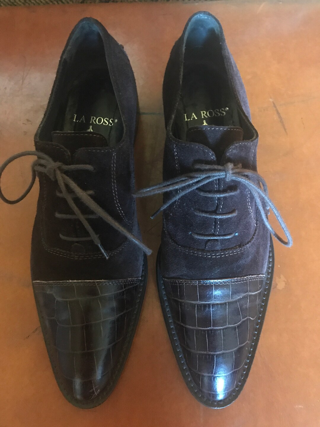 Vintage Italian Brogues, Italian Handmade Brown Suede Oxfords, Brogues ...