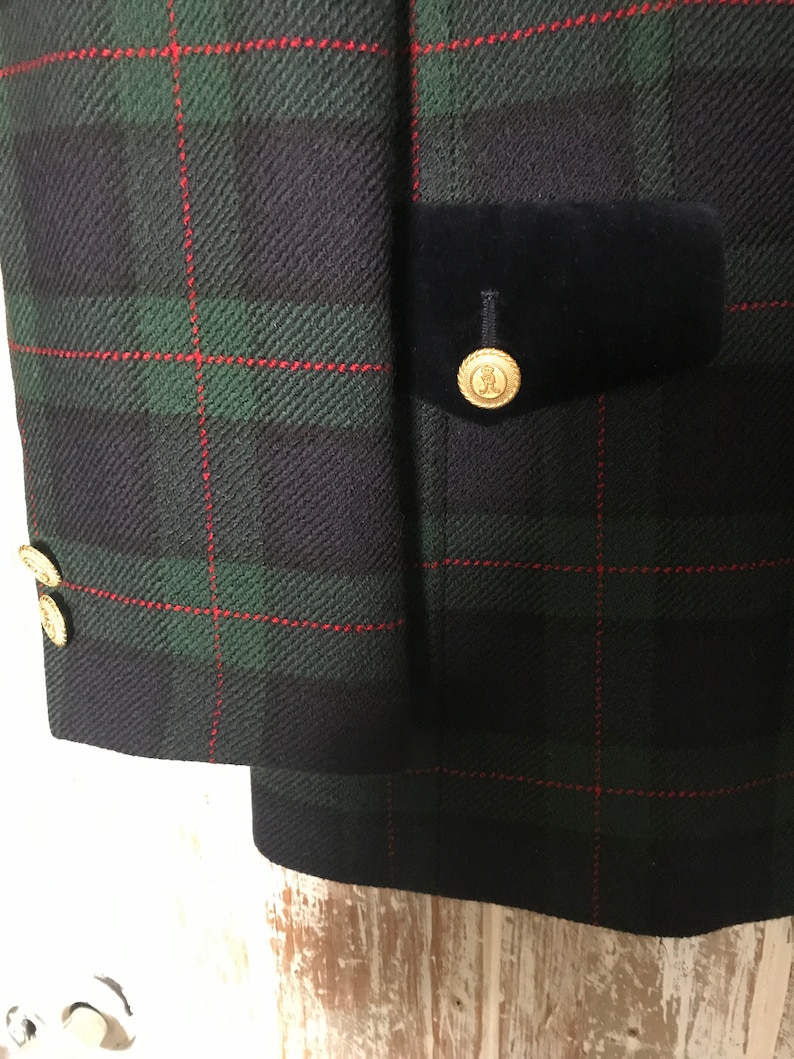 Vintage Basler Green Tartan Wool Jacket, Blazer - Etsy