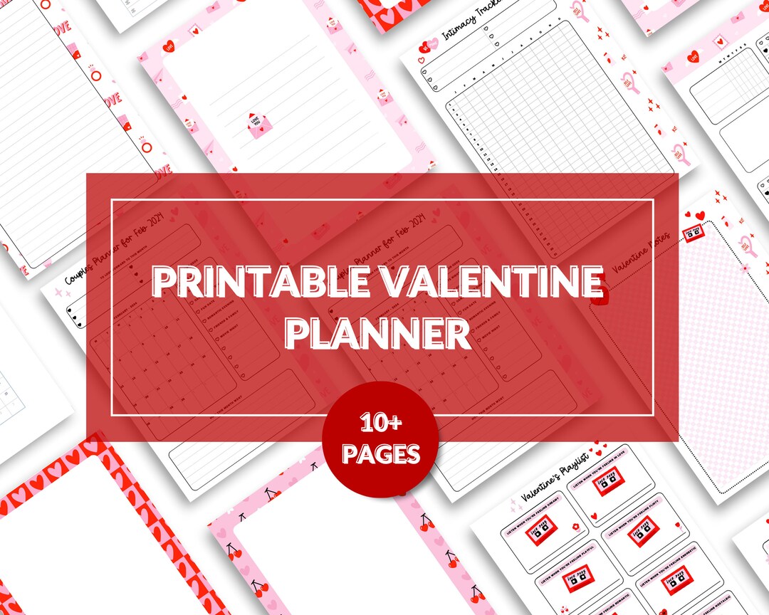 ENG| Printable Valentine Planner | Valentine's Day Planner | Couple ...