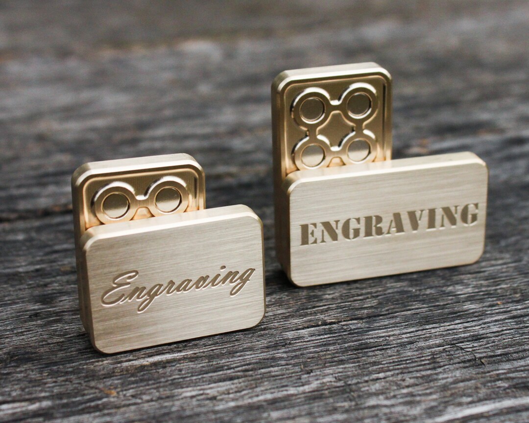 Personalized Double Side Engraving Brass Magnetic Fidget - Etsy