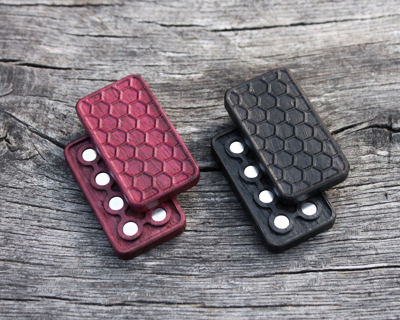 Honeycomb 3d Relief Hardwood Fidget Slider, 3x2, 3x3, 4x2 Pocket Finger ...