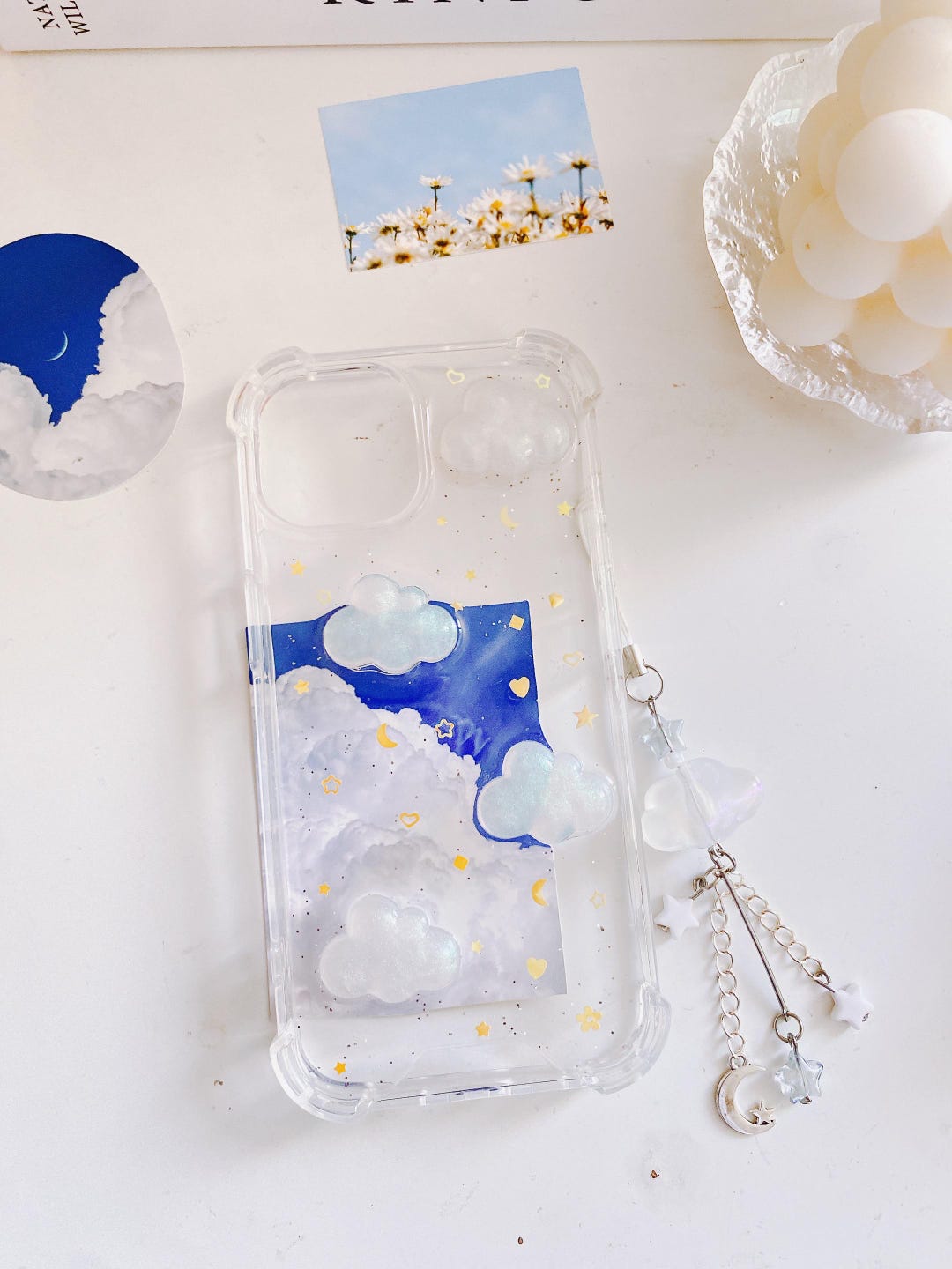 Cloud Resin iPhone Case iPhone 17/16/15/14/13/12/11 Galaxy S25/S24/S23 ...