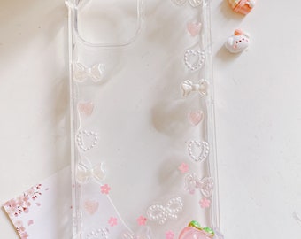 Rabbit Bunny Pink Ribbon iPhone 15/14/13/12/11 Galaxy S24/S23/S22/S21 ...