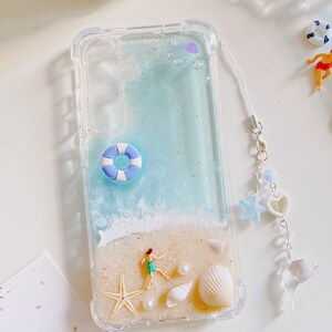 Sand Beach Sea Case iPhone 15/14/13/12/11 Galaxy S23/S23/S22/S21/S20 ...