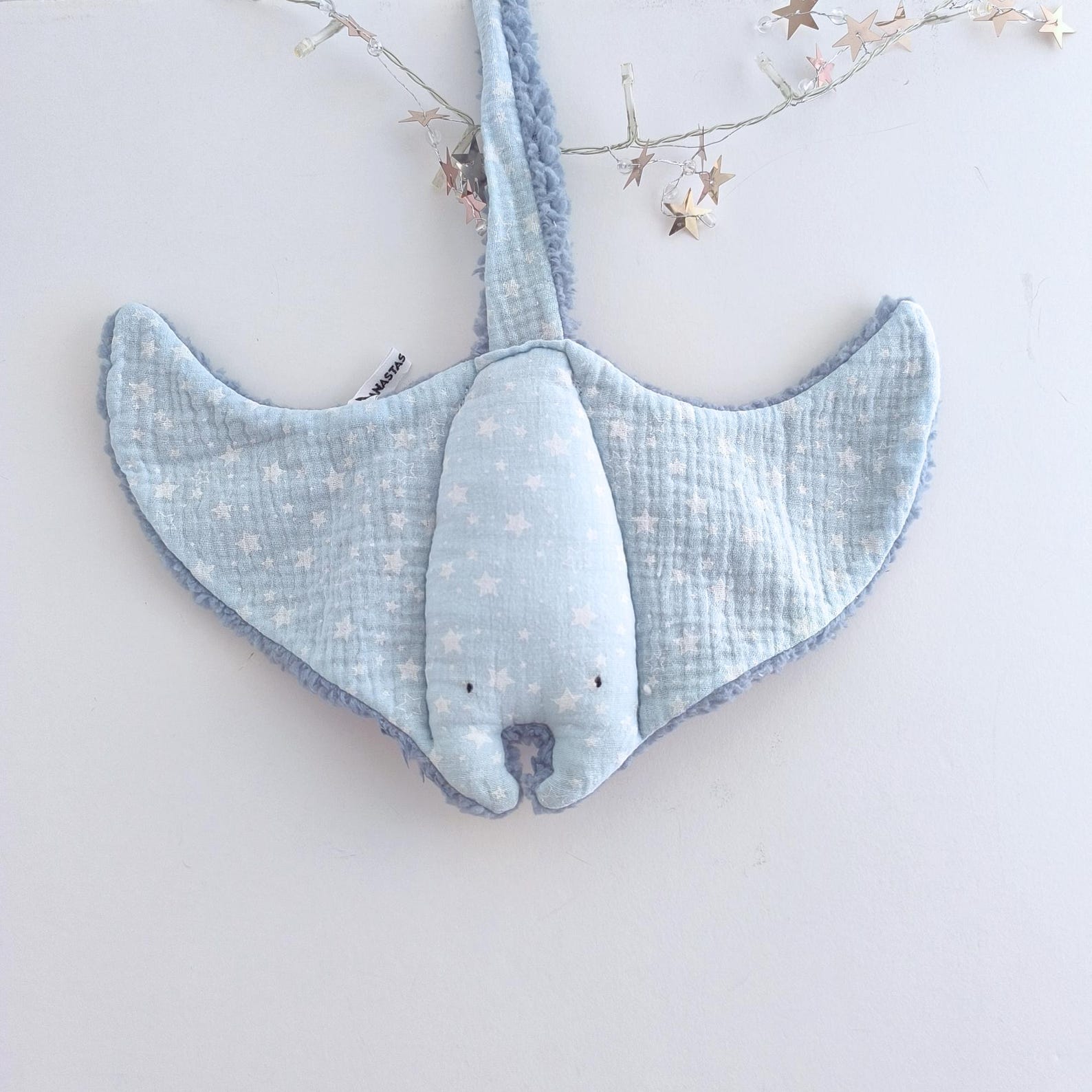 MANTA RAY Baby Comforters, STINGRAY Animal Loveys, Double Gauze Cotton ...