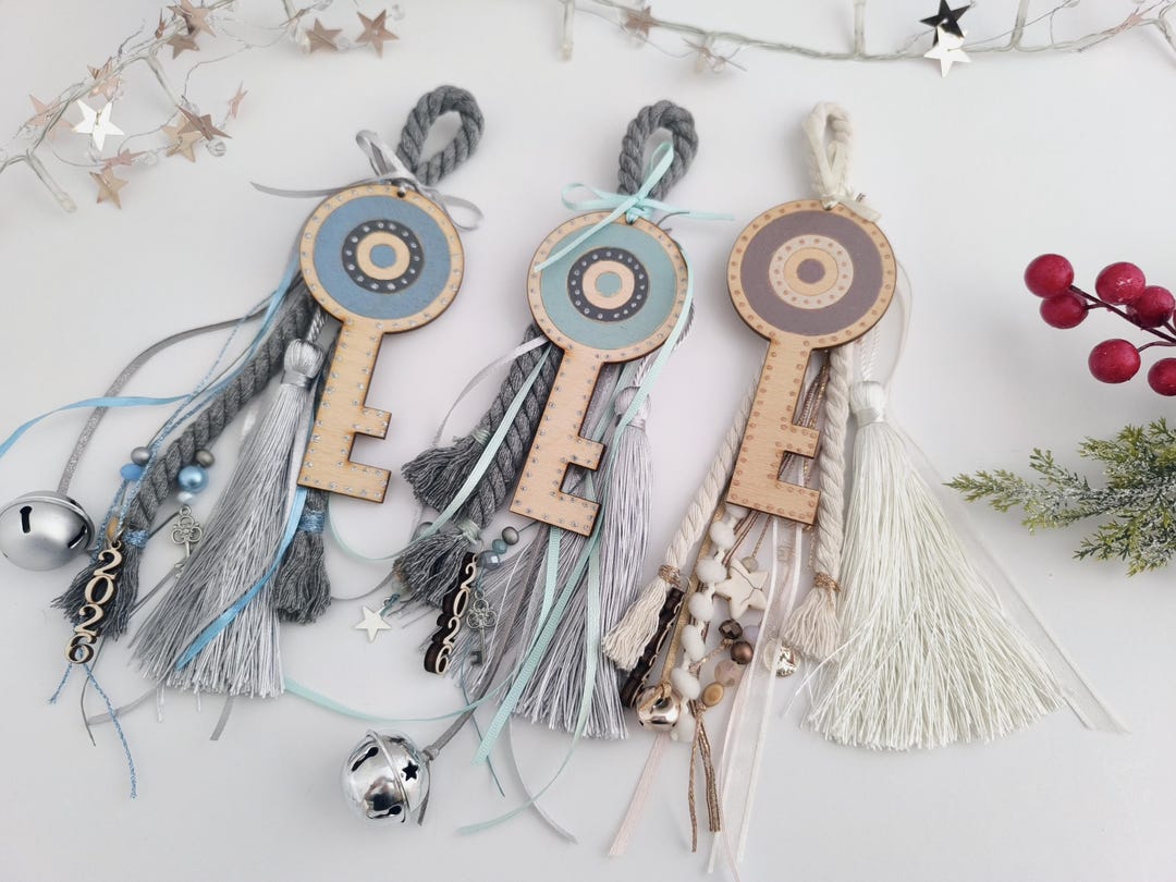 Wooden Key Gouri 2026, Greek New Year Lucky Charm, New Home Gift - Etsy