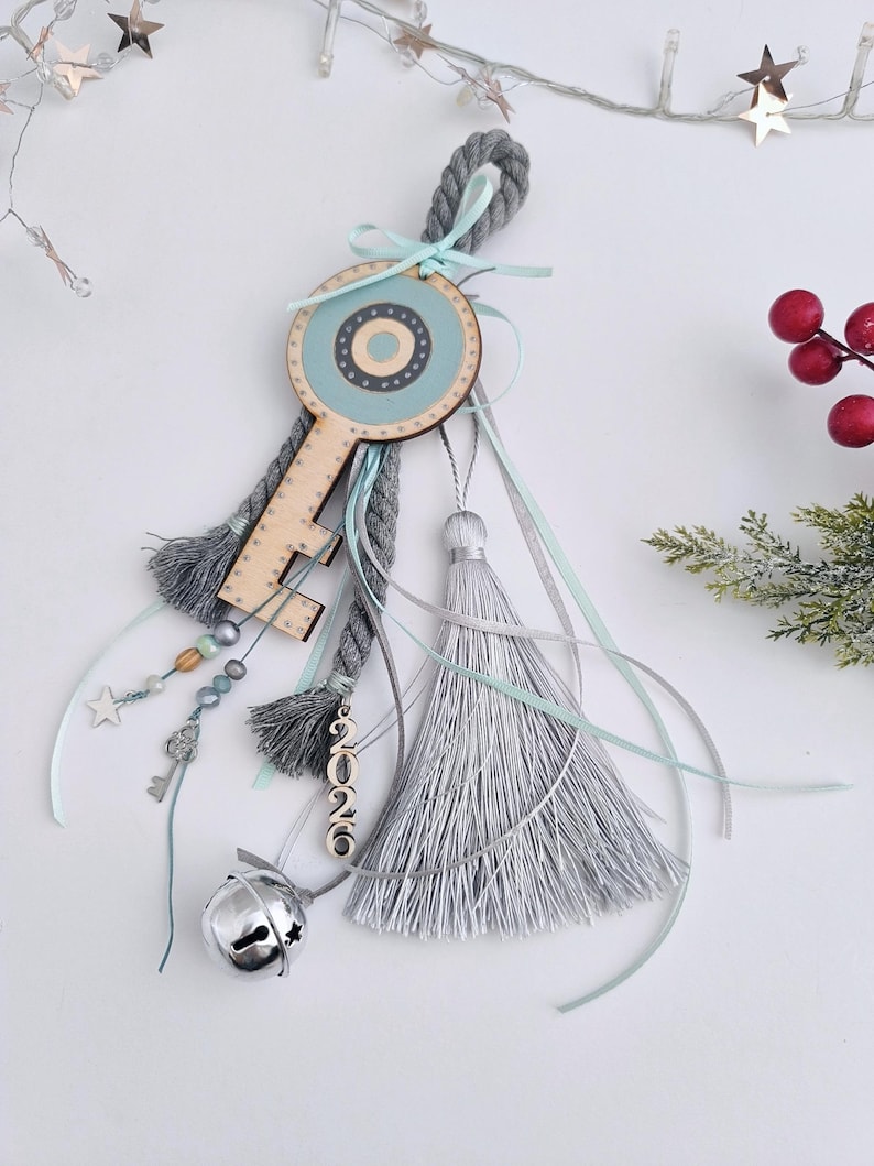 Wooden Key Gouri 2026, Greek New Year Lucky Charm, New Home Gift - Etsy