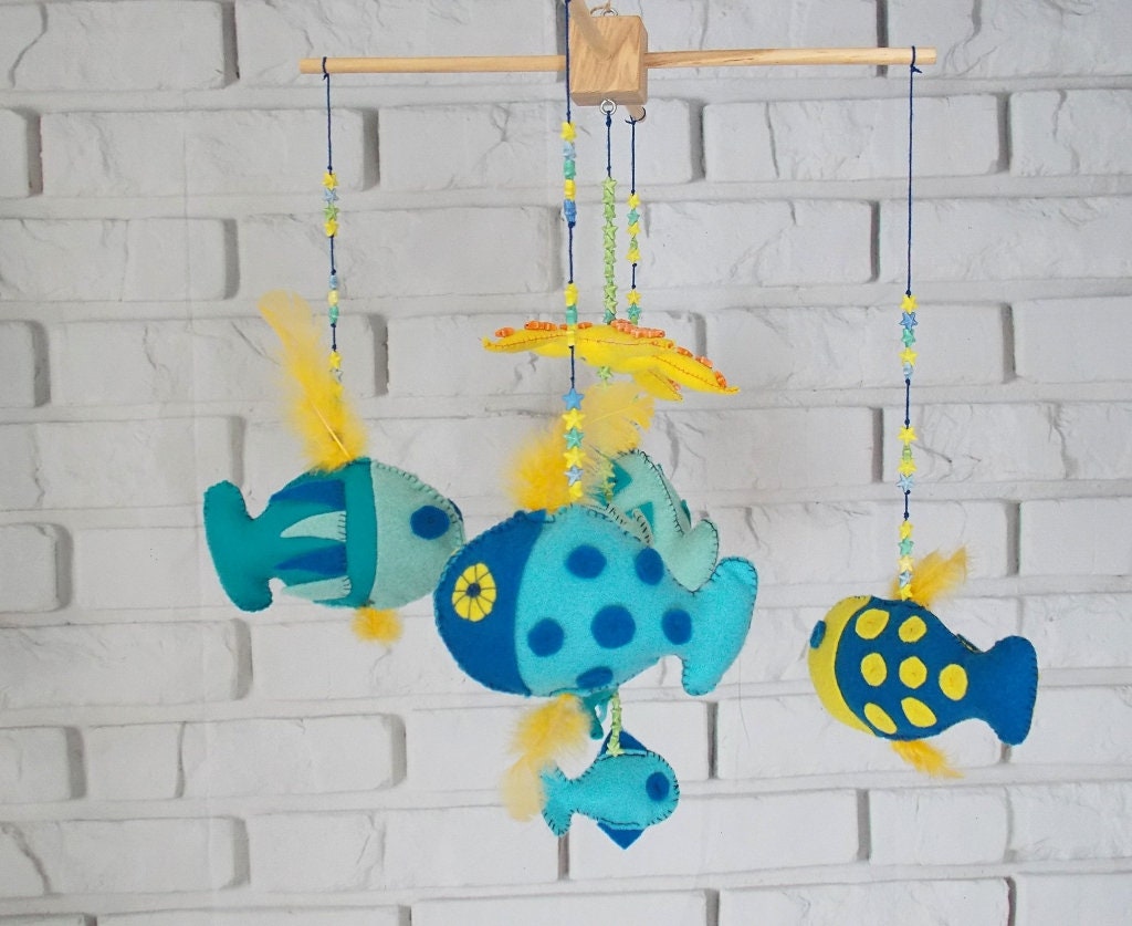 Baby Mobile Fish Crib Mobile Underwater Unisex Felt Baby | Etsy