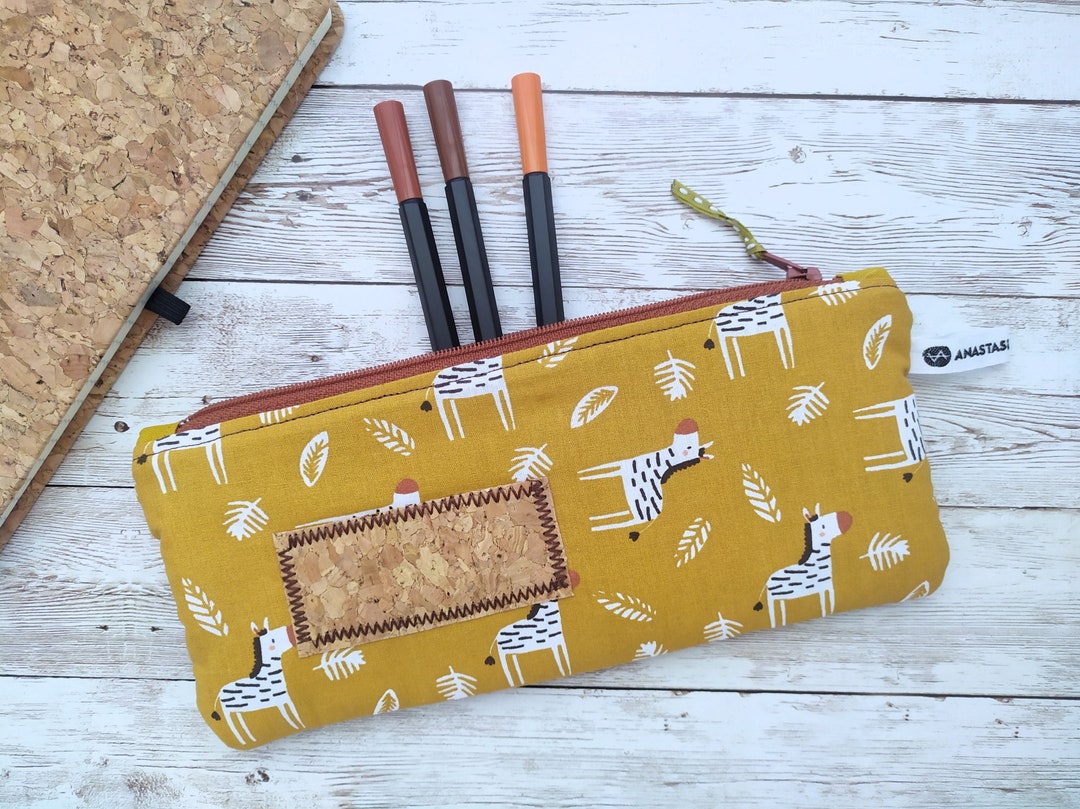 Zebra Personalized Pencil Bag for Kids, Zipper Pencil Case, Safari ...
