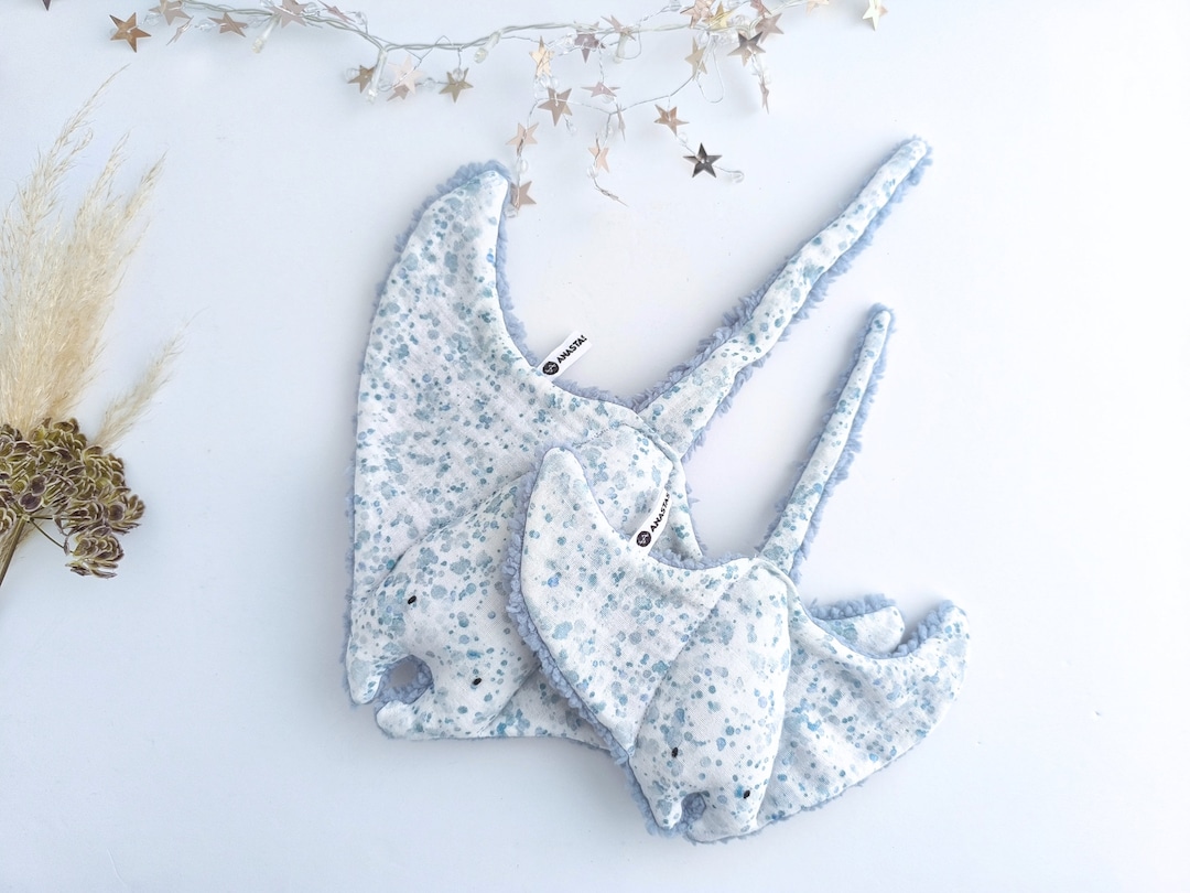 Handmade Manta Ray Baby Comforter Set – Ocean Animal Lovey, Double ...