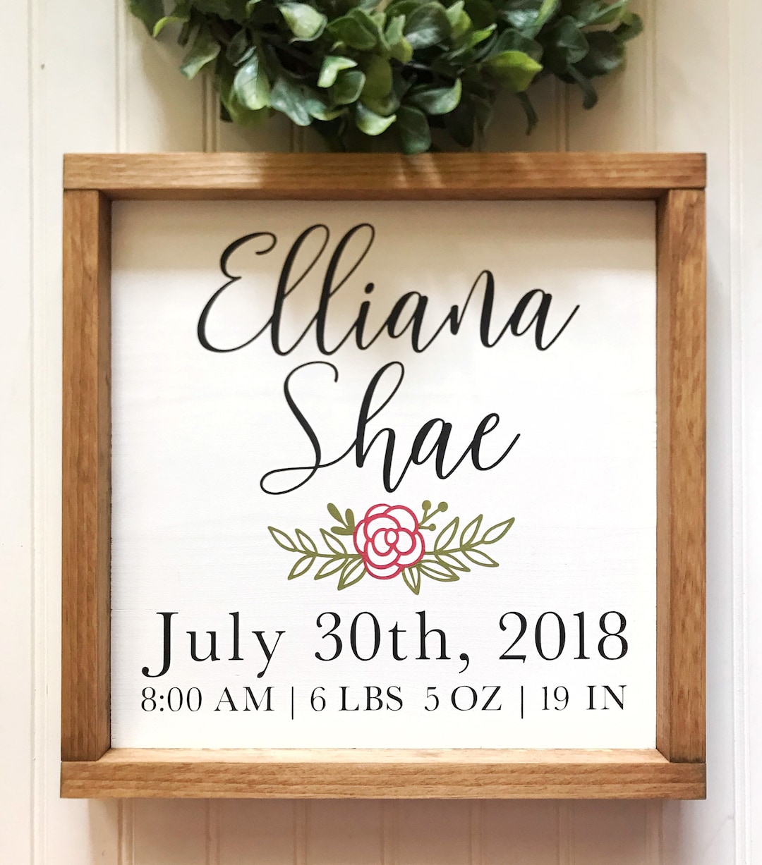 Customizable Baby Birth Stat Sign Baby Name and Birth Stat - Etsy