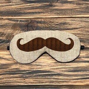 Mustaches Sleeping Mask. Mustaches Sleep Mask for Men. Organic Burlap ...