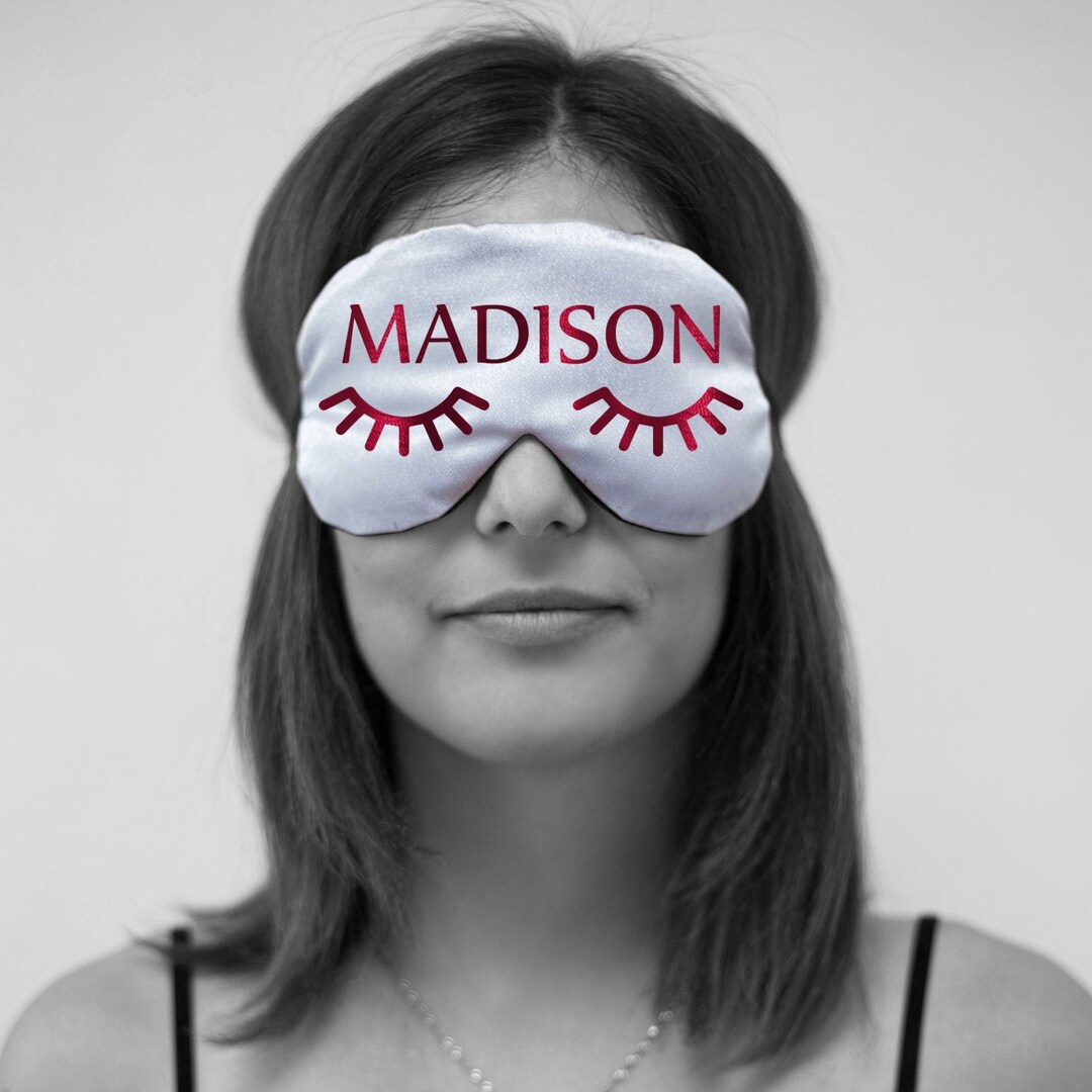Personalized Name Sleep Mask. Custom Name Sleep Mask Embroidery Design ...