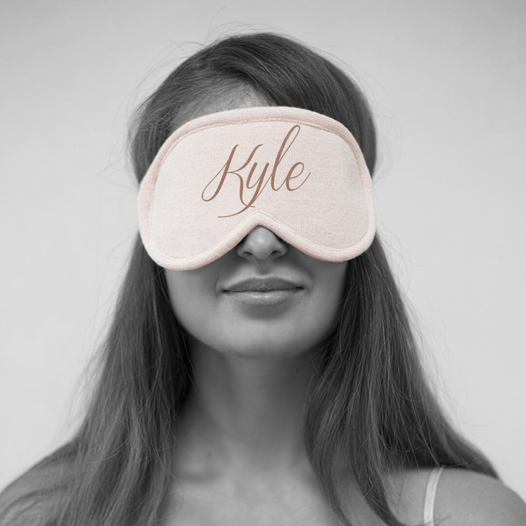 Personalized Sleep Mask. Custom Name Sleep Mask With Embroidery Design ...