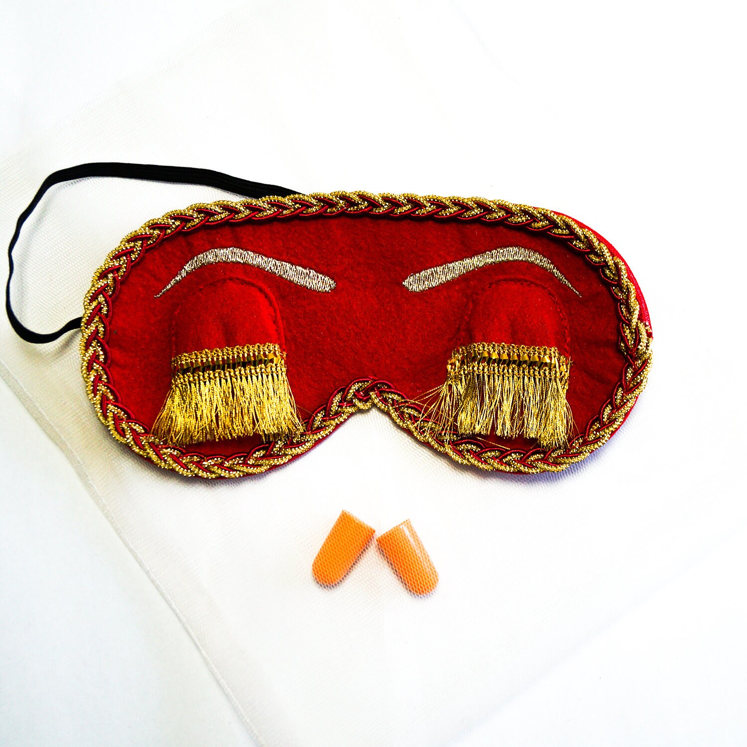 Red Holly Golightly Sleep Mask With Eyelashes Audrey Hepburn - Etsy