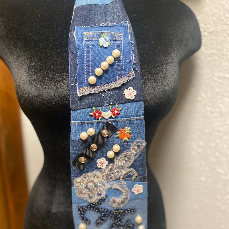 Upcycle Denim Tie - Etsy