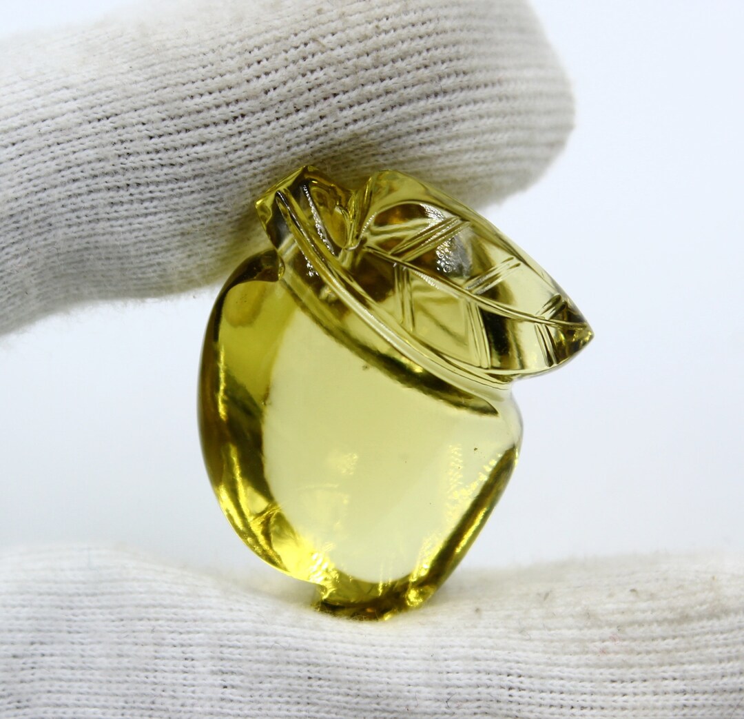 LEMON QUARTZ Stone Fancy Carving Design,mango Shape,natural AAA Quality ...