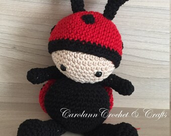 Pattern-ladybird Granny Square-crochet Pattern Pdf - Etsy