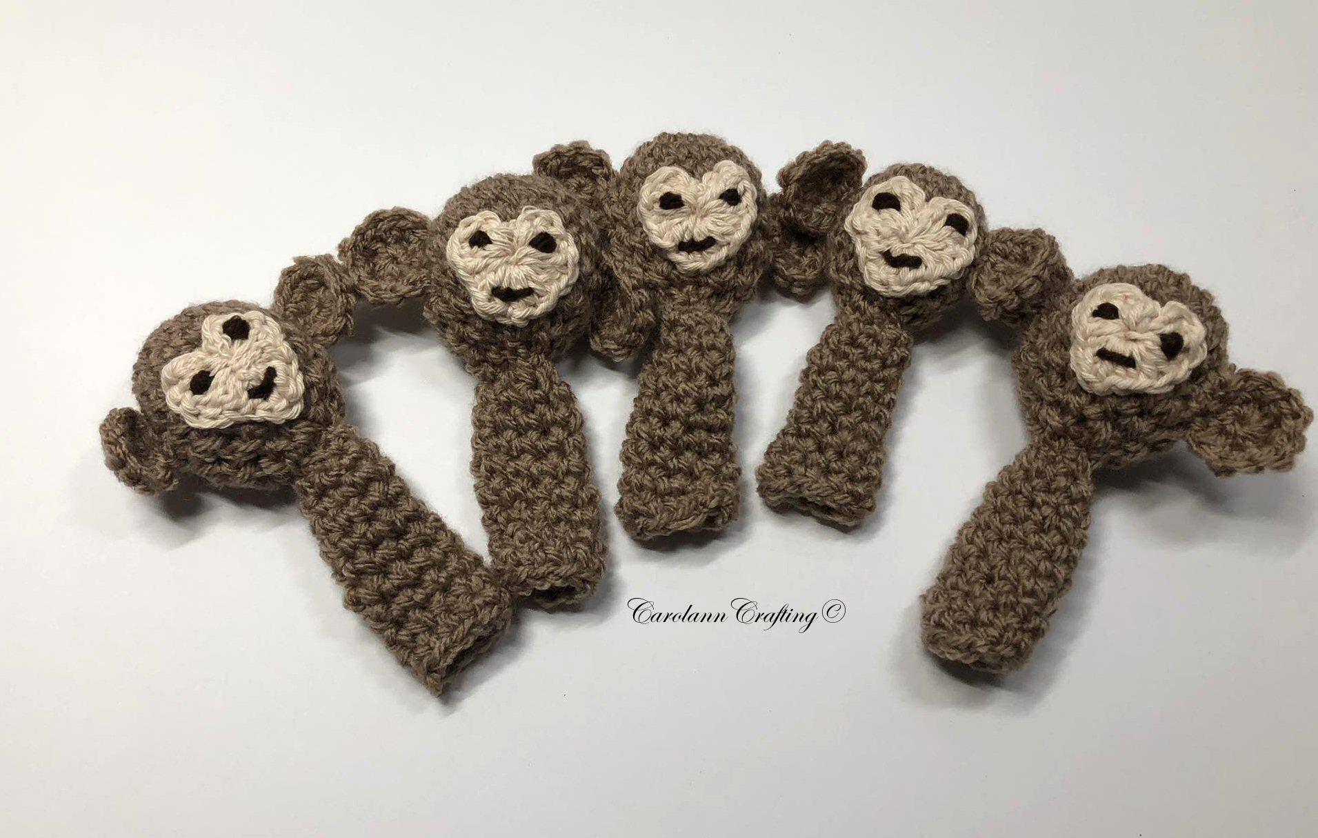 Five Little Monkeys Finger Puppet Crochet Pattern - Digital Download ...