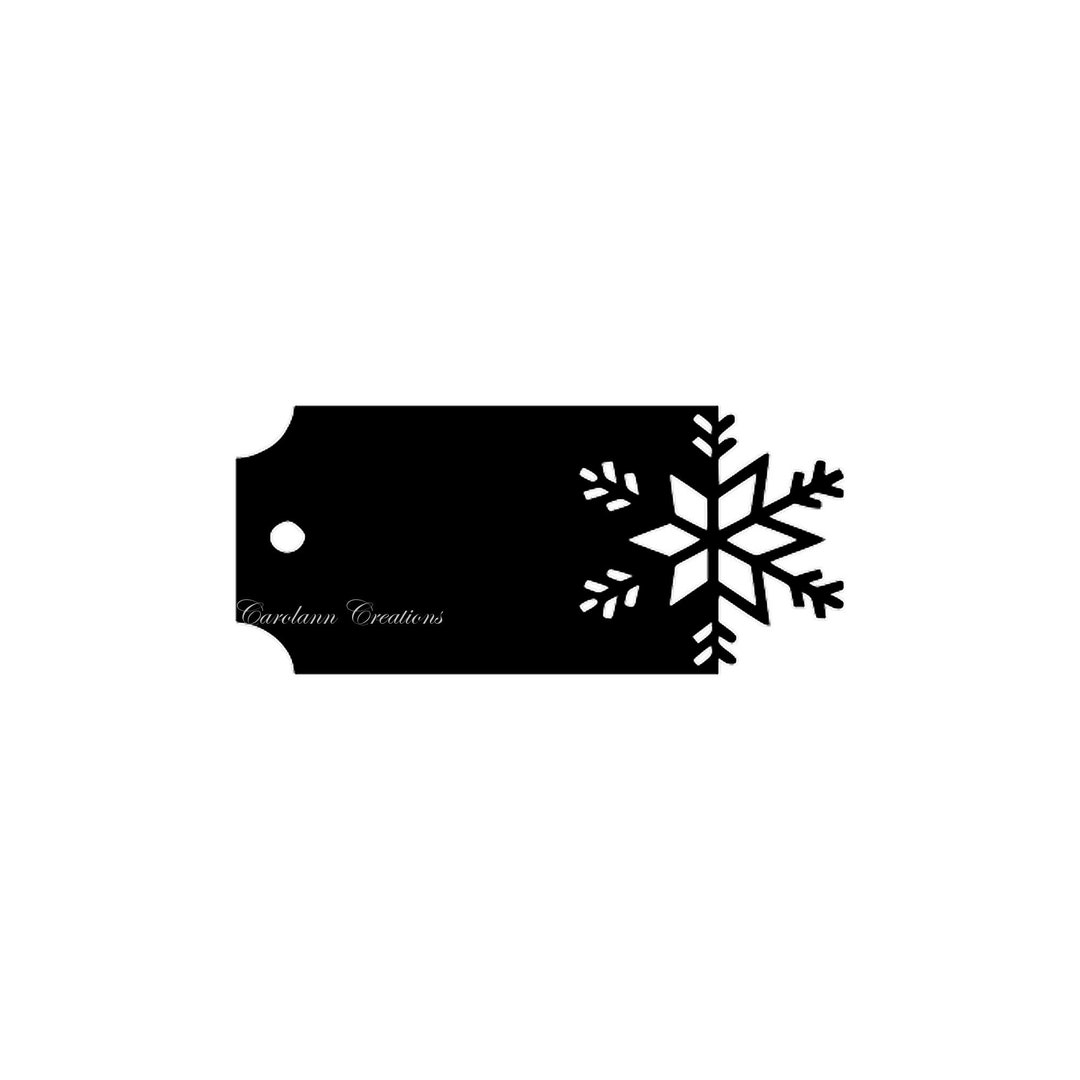 Snowflake Christmas Gift Tag Svg - Etsy