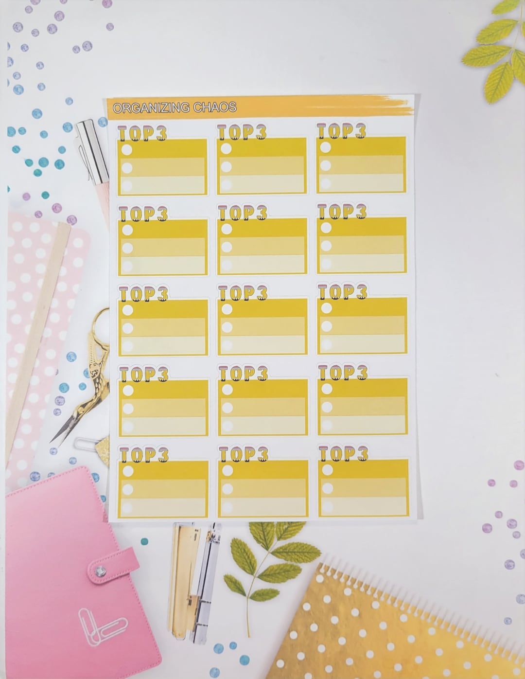 Top 3 Checklist, School Checklist, Functional Planner Stickers - Etsy