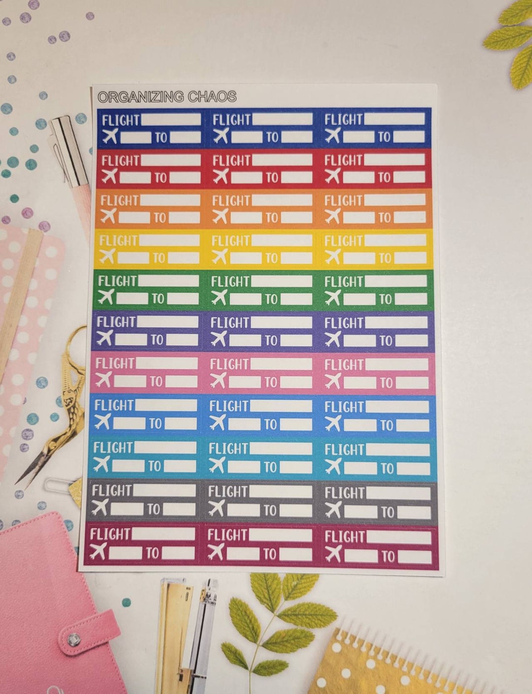 Flight Tracker Planner Stickers - Etsy