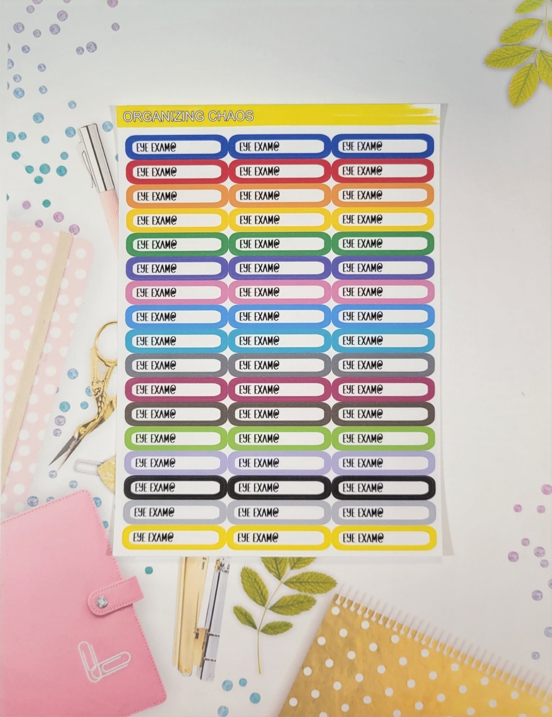 Eye Exam Appointment Label, Functional Planner Stickers - Etsy