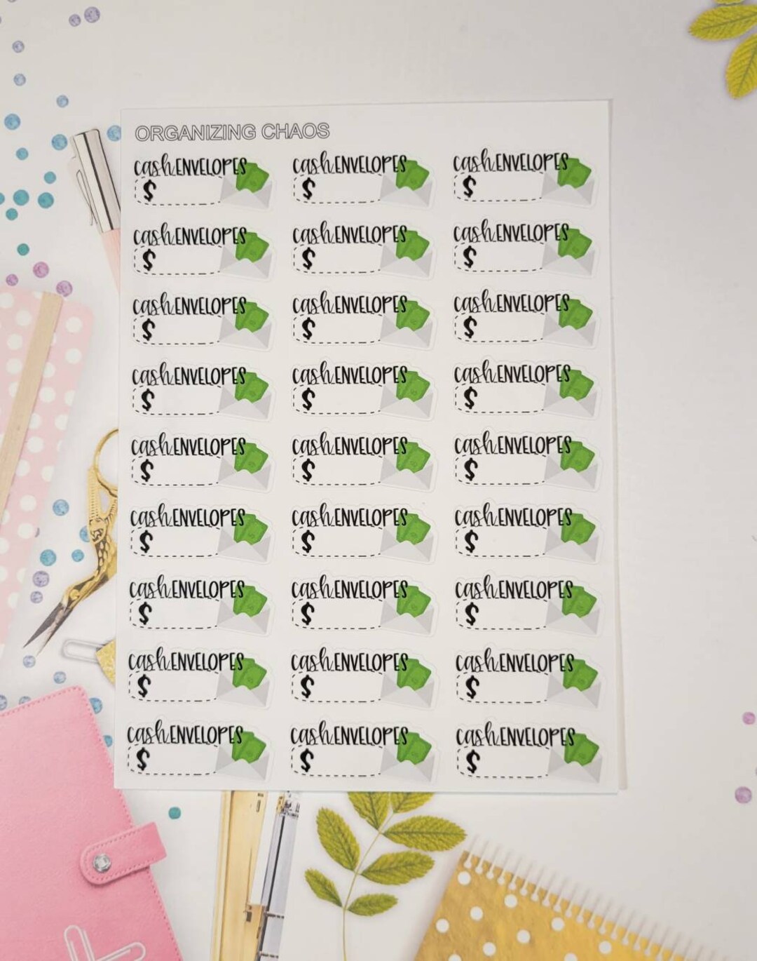 Cash Envelopes Planner Stickers, Budgeting Stickers - Etsy