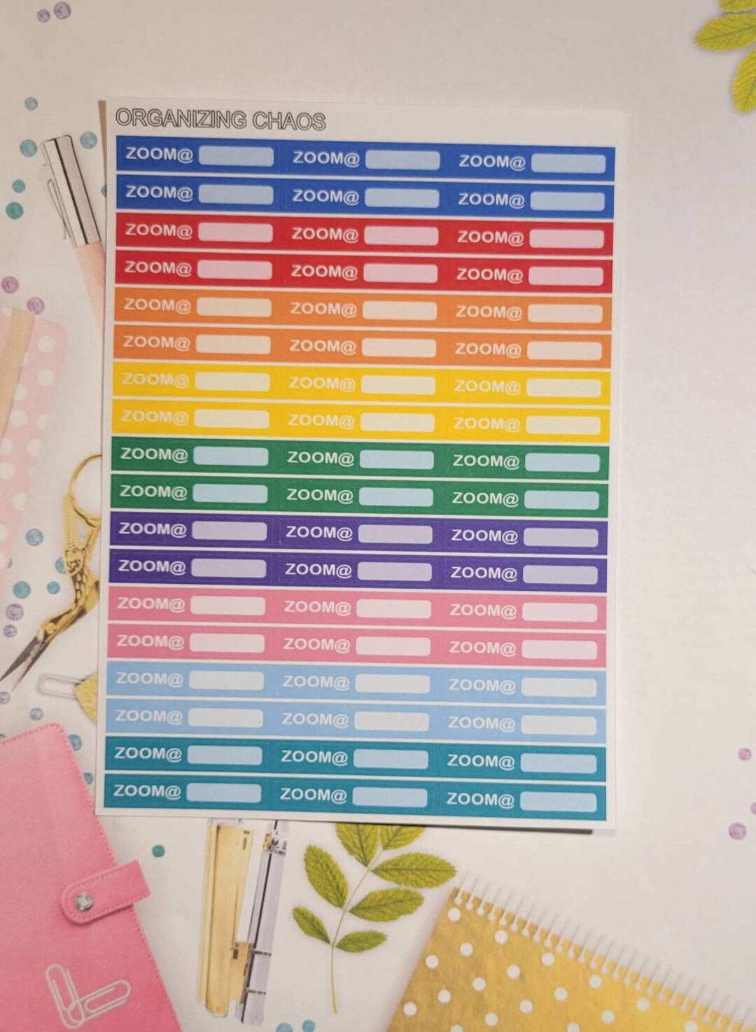 Zoom Meeting Labels, Skinny Label Planner Stickers - Etsy