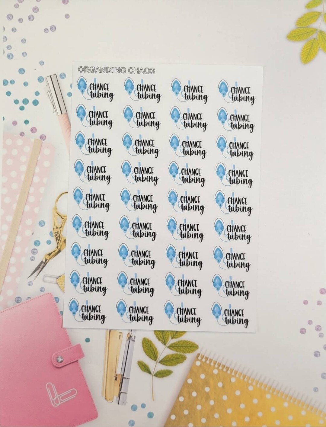 Change Tubing Planner Stickers, Oxygen Tubing, O2 Tubing - Etsy