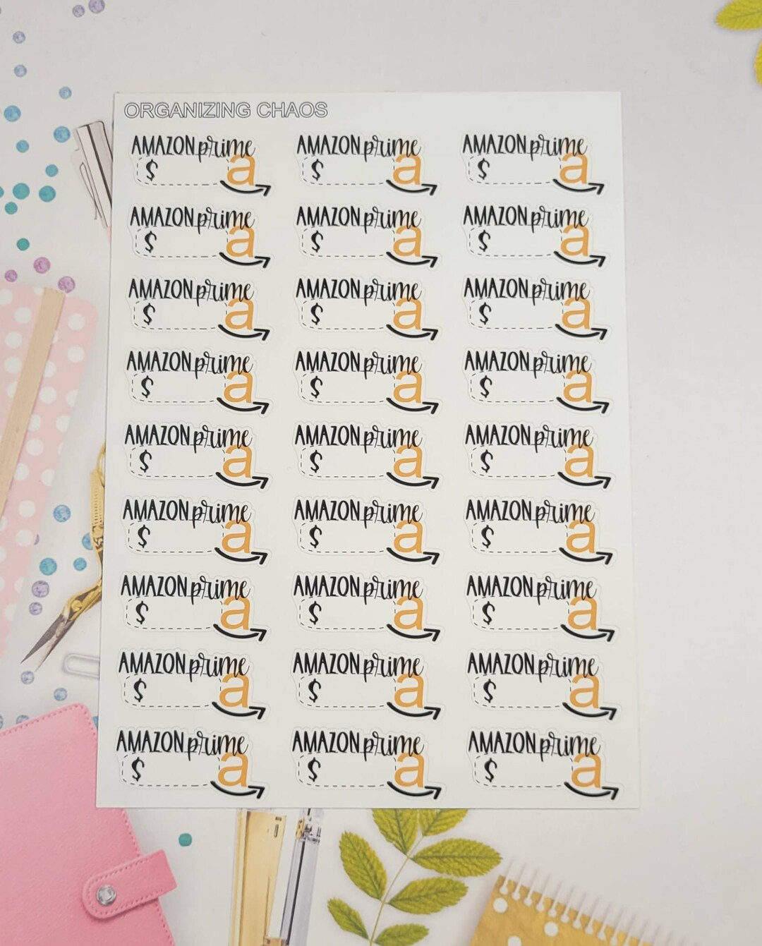 Amazon Prime Bill Due Planner Stickers, Amazon Inspired Planner ...