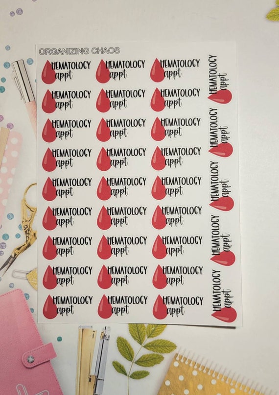 Hematology Appointment Planner Stickers Doctor Appointment - Etsy
