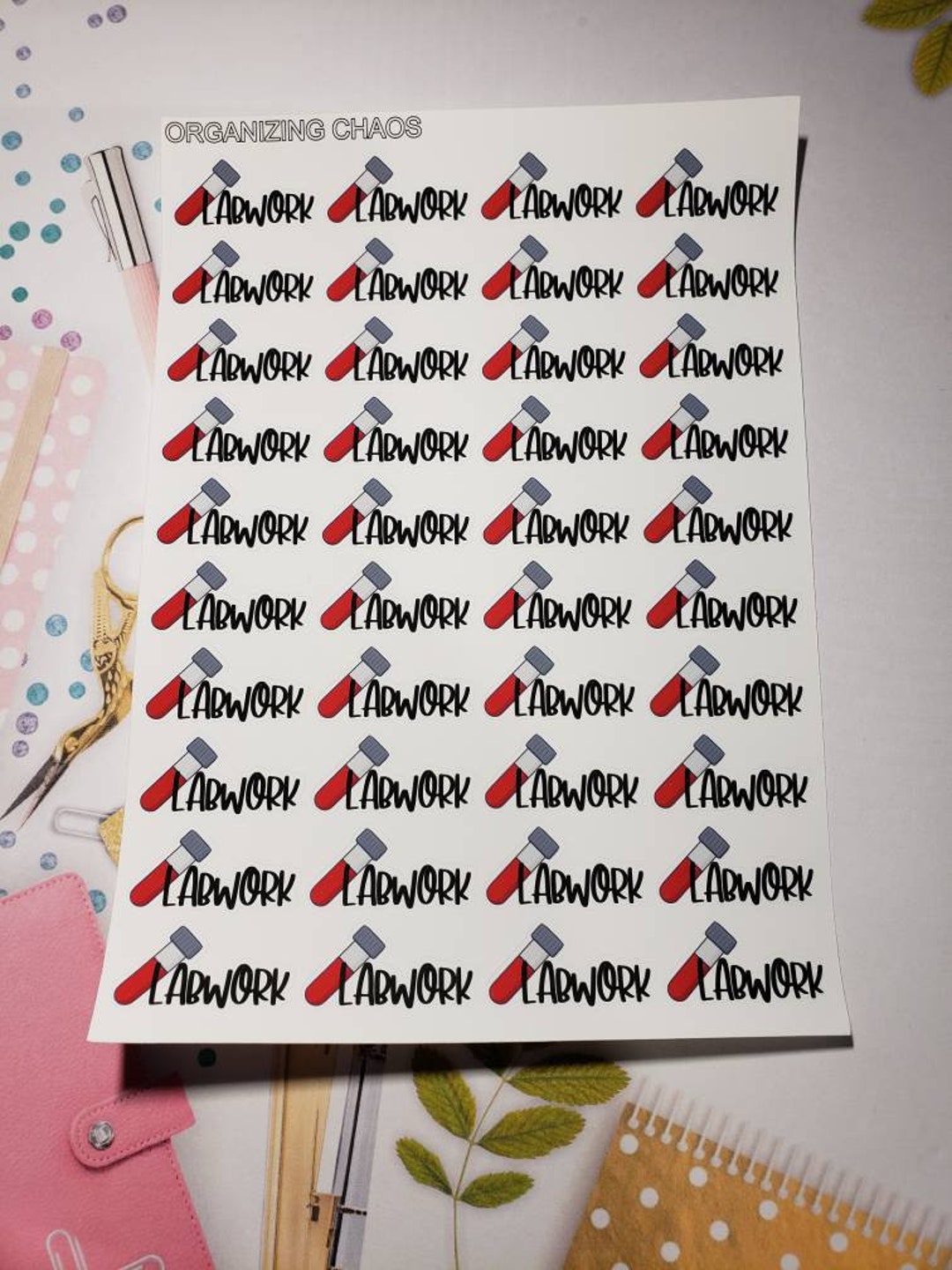 Lab Work Planner Stickers, Fasting Blood Work Planner Stickers - Etsy