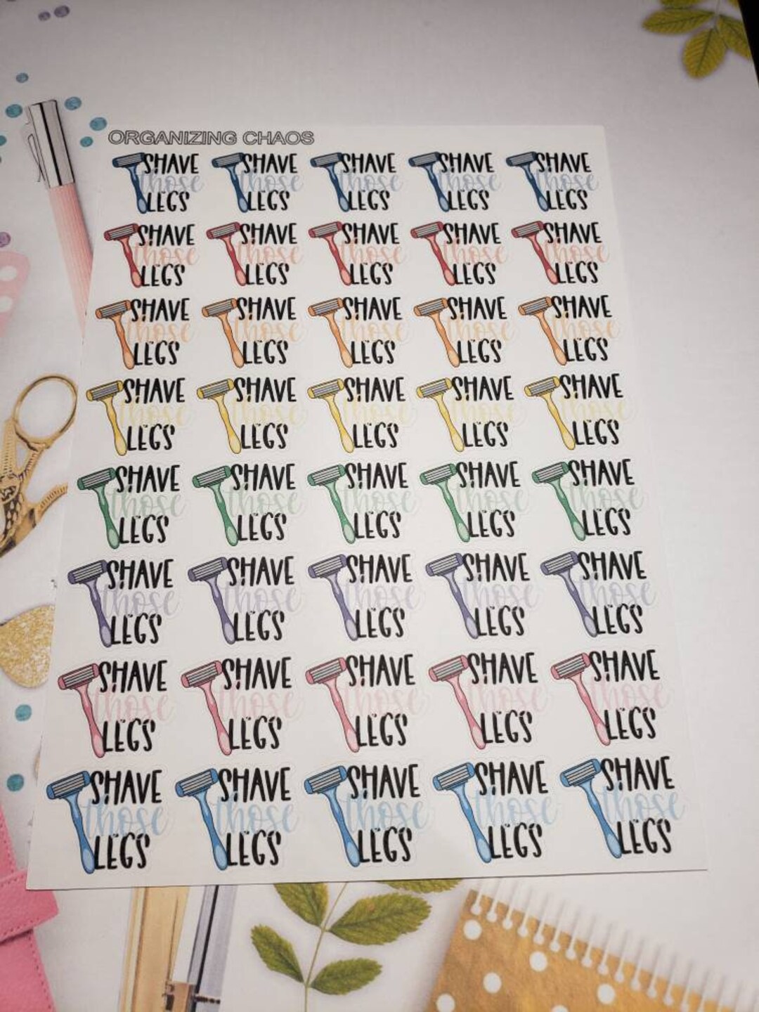 Razor, Shave Legs Planner Stickers - Etsy