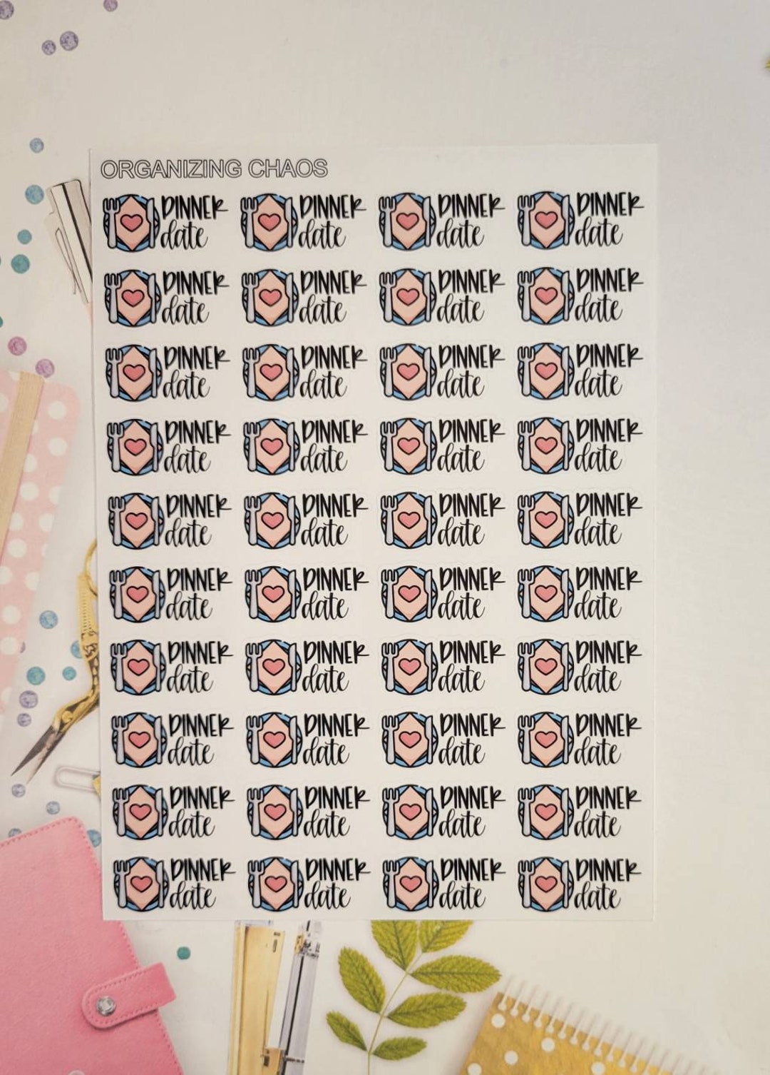 Dinner Date Planner Stickers - Etsy