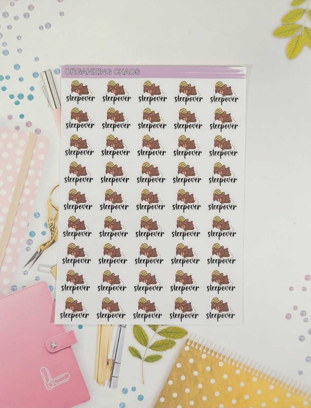 Sleepover Planner Stickers - Etsy