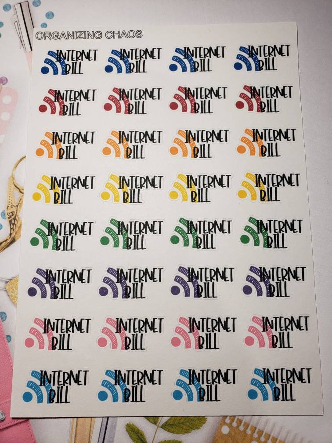 Internet Bill Planner Stickers, Wifi Planner Stickers - Etsy