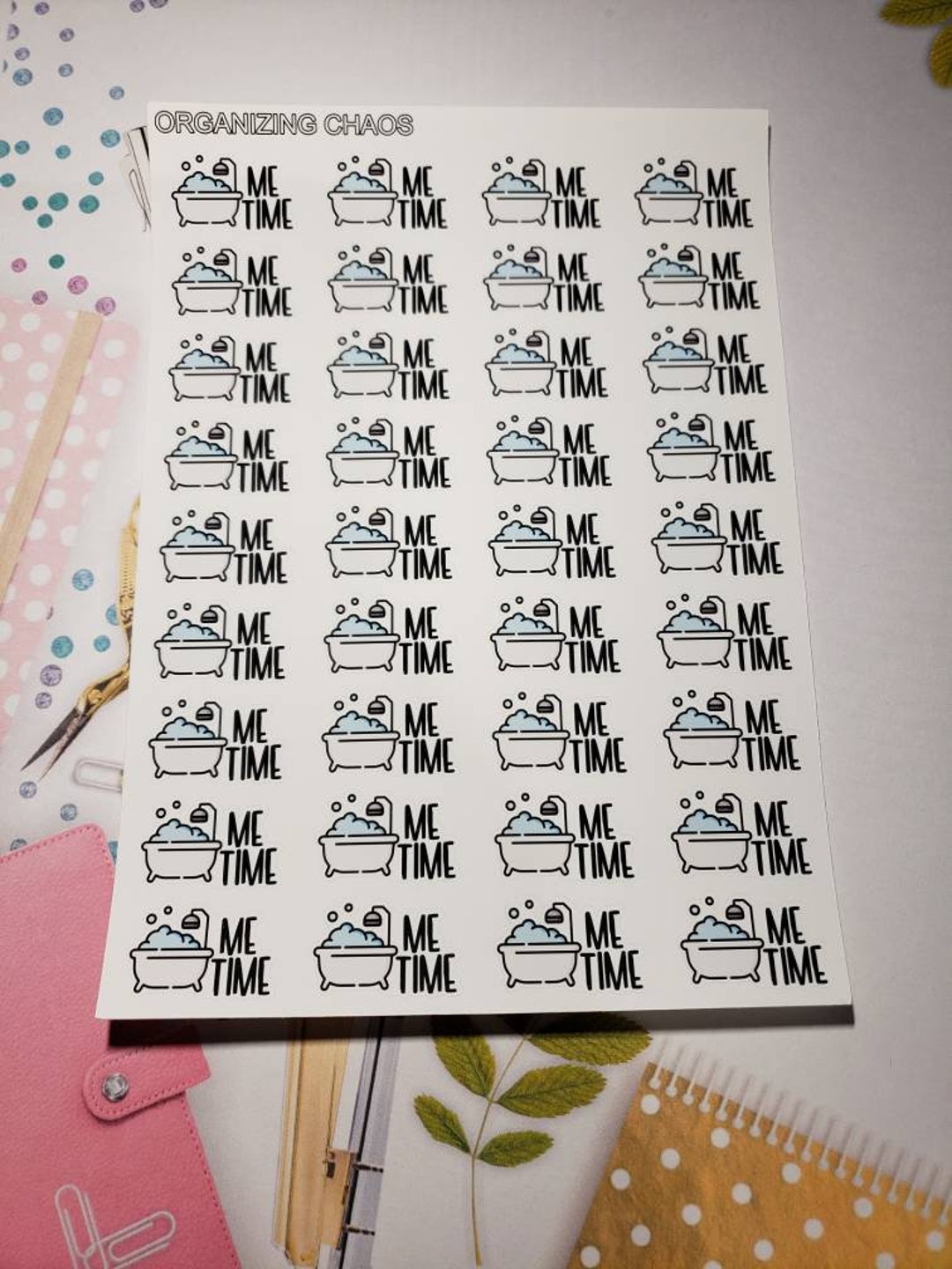 Me Time Planner Stickers, Bath Time Planner Stickers - Etsy