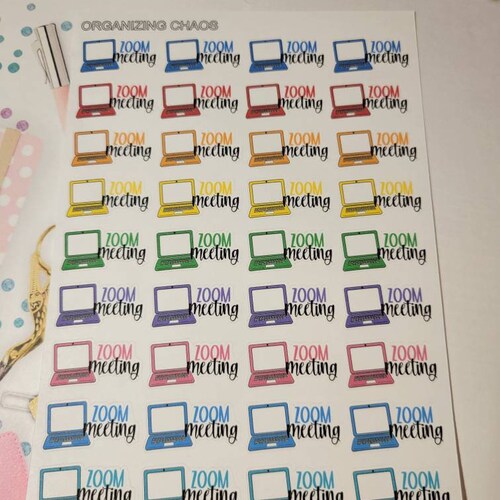 Meeting Text Icon Planner Stickers for Plum Paper Planner - Etsy