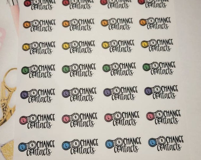 Change Contacts Functional Stickers S011 Contact Case Stickers Routine ...