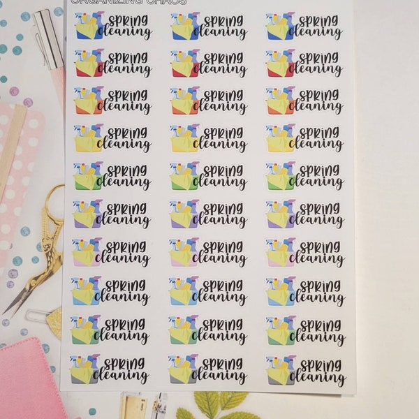 Cleaning Planner Stickers - Etsy