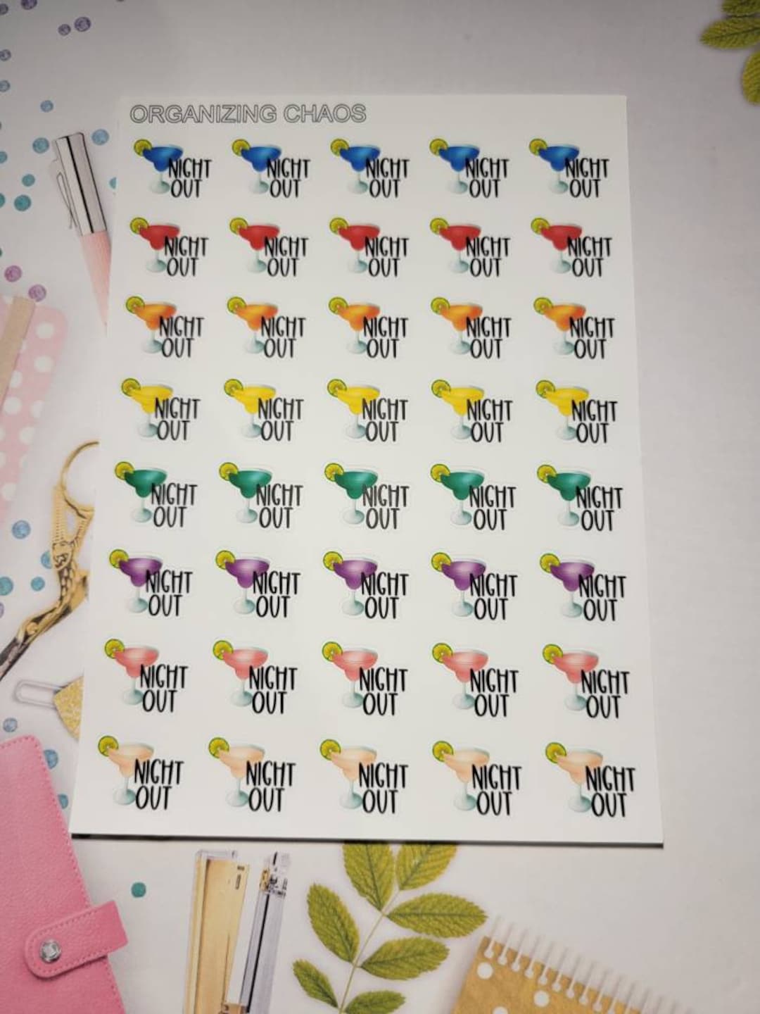 Martini, Night Out Planner Stickers, Functional Planner Stickers, Icon ...